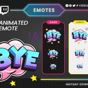 Bye Emote | Animated Emote, Twitch Emote, Discord Emote, Twitch Sub ...