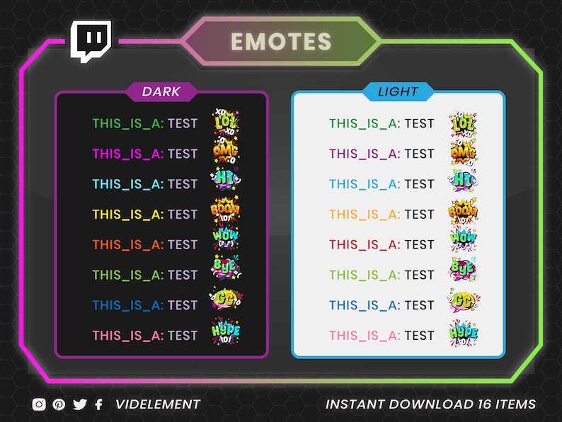 16 Text Emotes, Twitch Emotes, Emotes Twitch, Discord Emotes, Kick ...