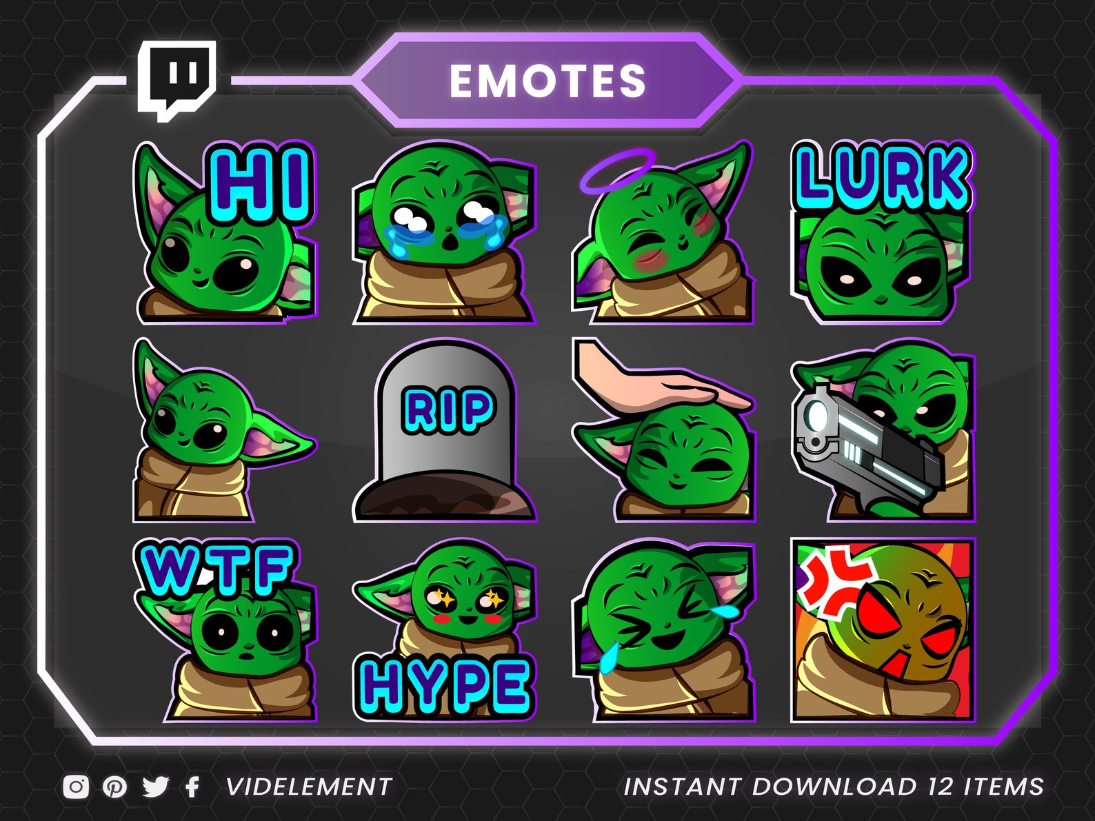 Goblin Emotes Twitch Emotes Twitch Sub Emotes Text Emotes - Etsy UK