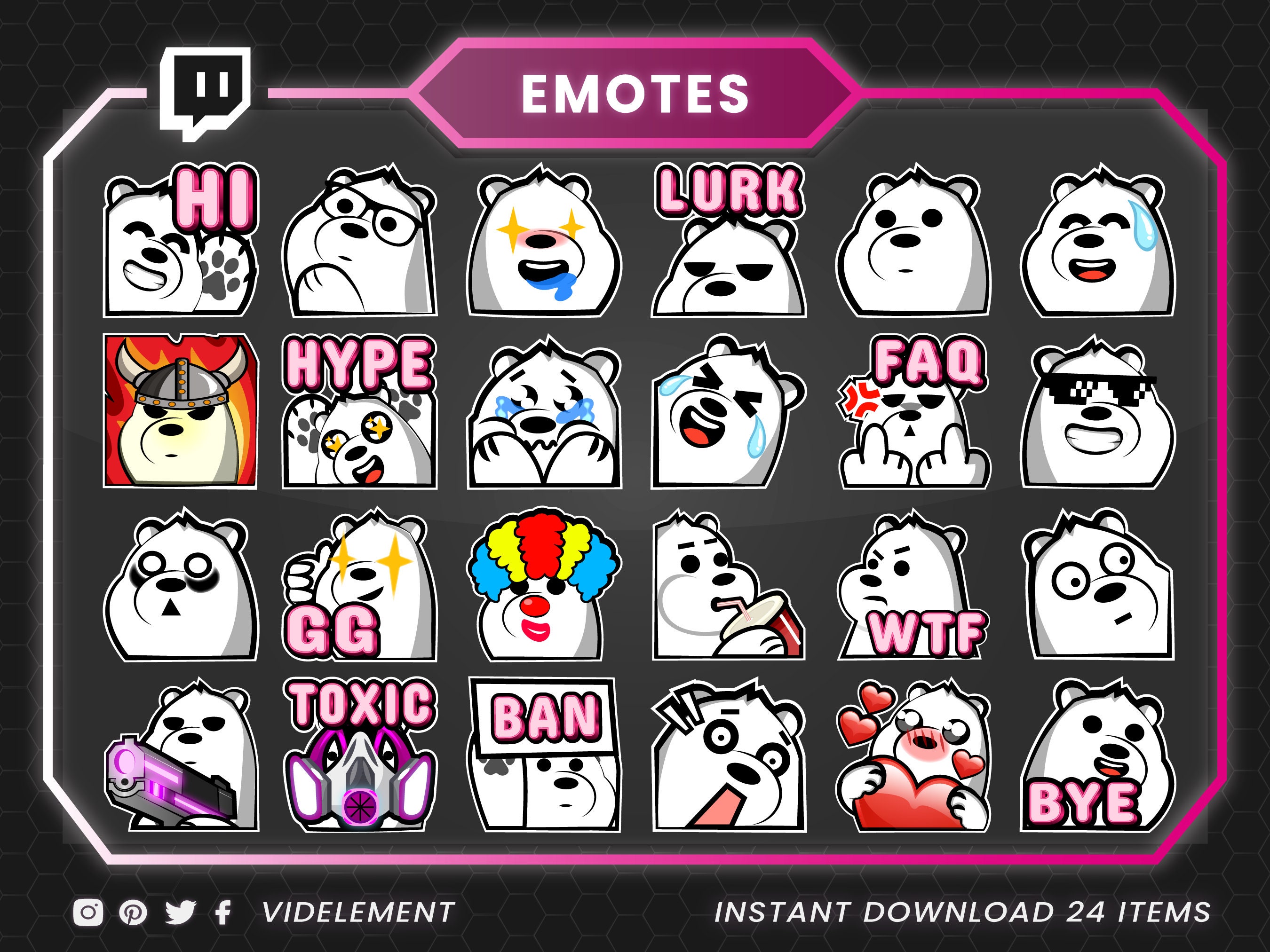 Twitch Emotes Twitch Sub Emotes Discord Emotes Text Emotes - Etsy