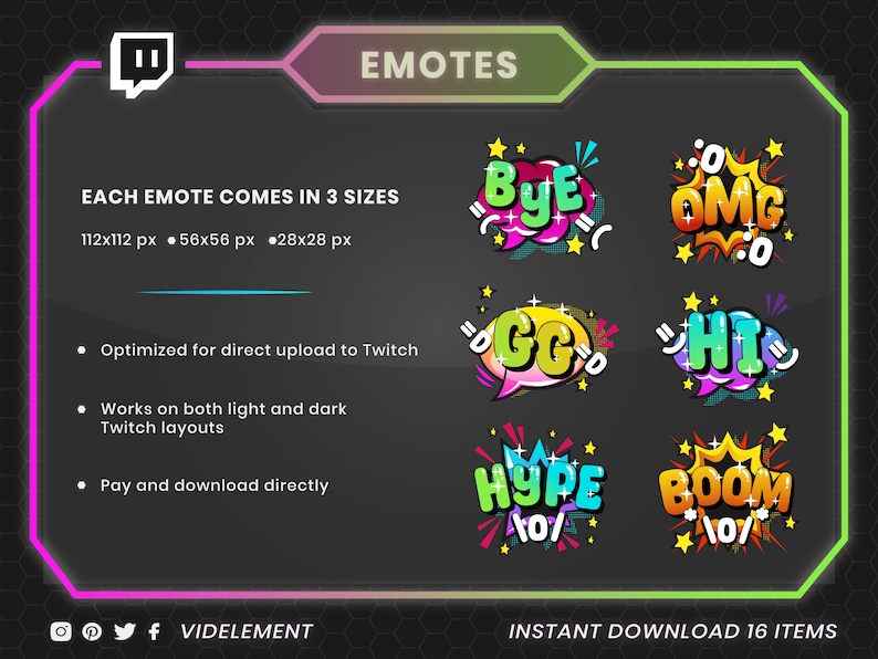 16 Animated Text Emotes, Twitch Emotes, Emotes Twitch, Discord Emotes ...