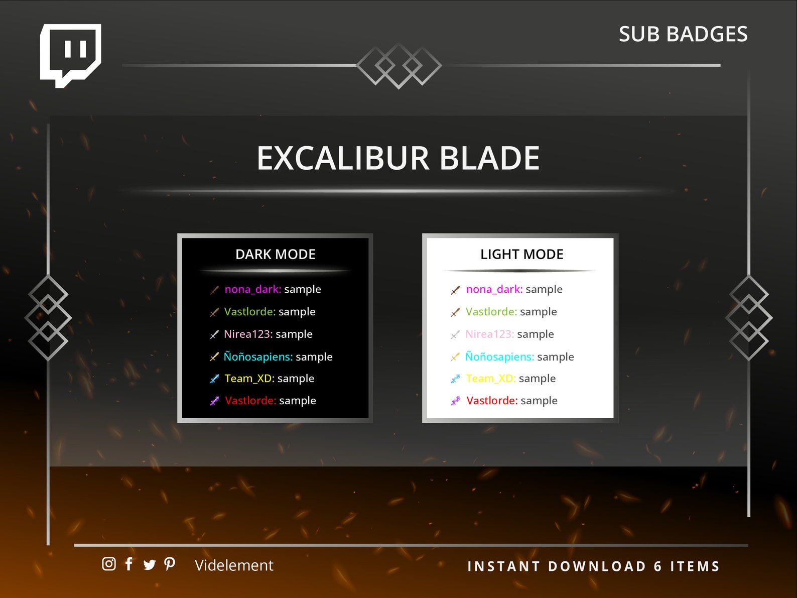 Blade Sub Badges, Twitch Sub Badges, Twitch Badges, Badges Twitch ...