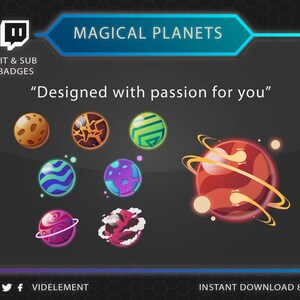 Twitch Sub Badges, Planet Sub Badges, Cute Sub Badges, Galaxy Sub ...