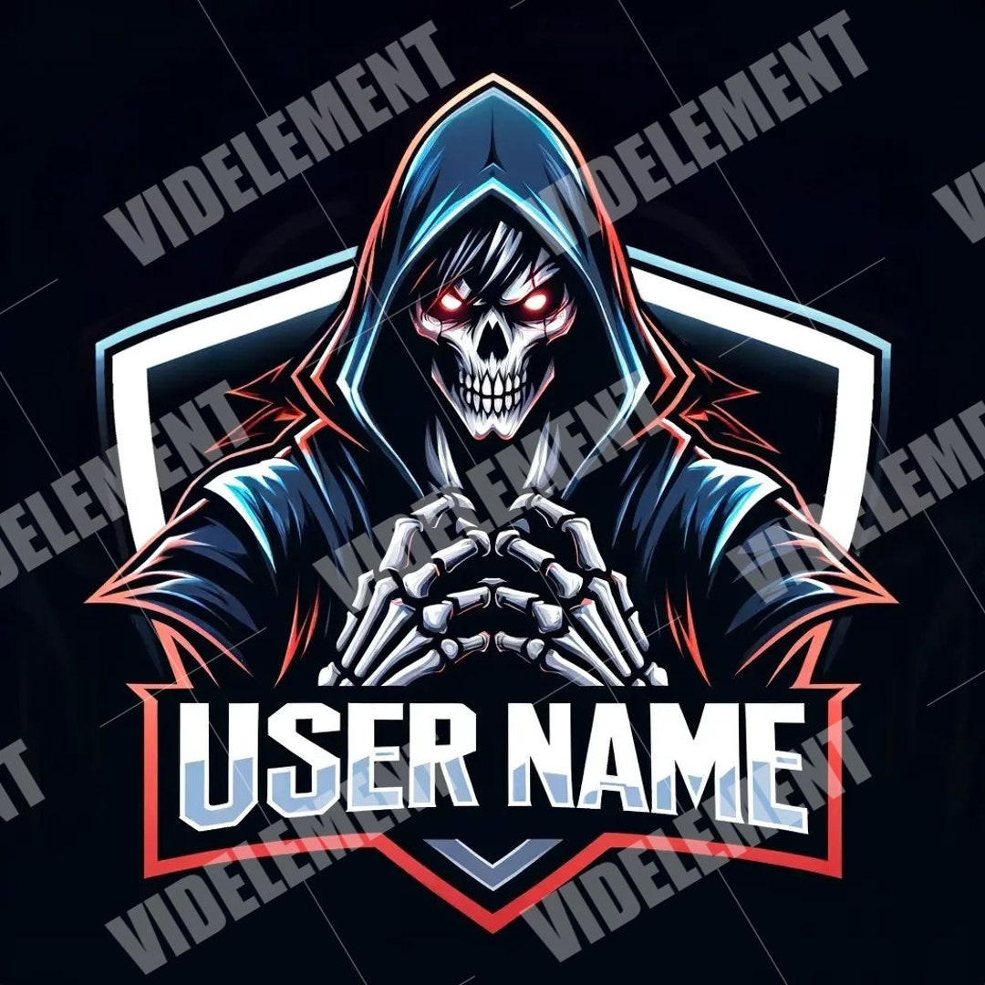Custom Twitch Logo: Menacing Reaper Gaming Design - Etsy
