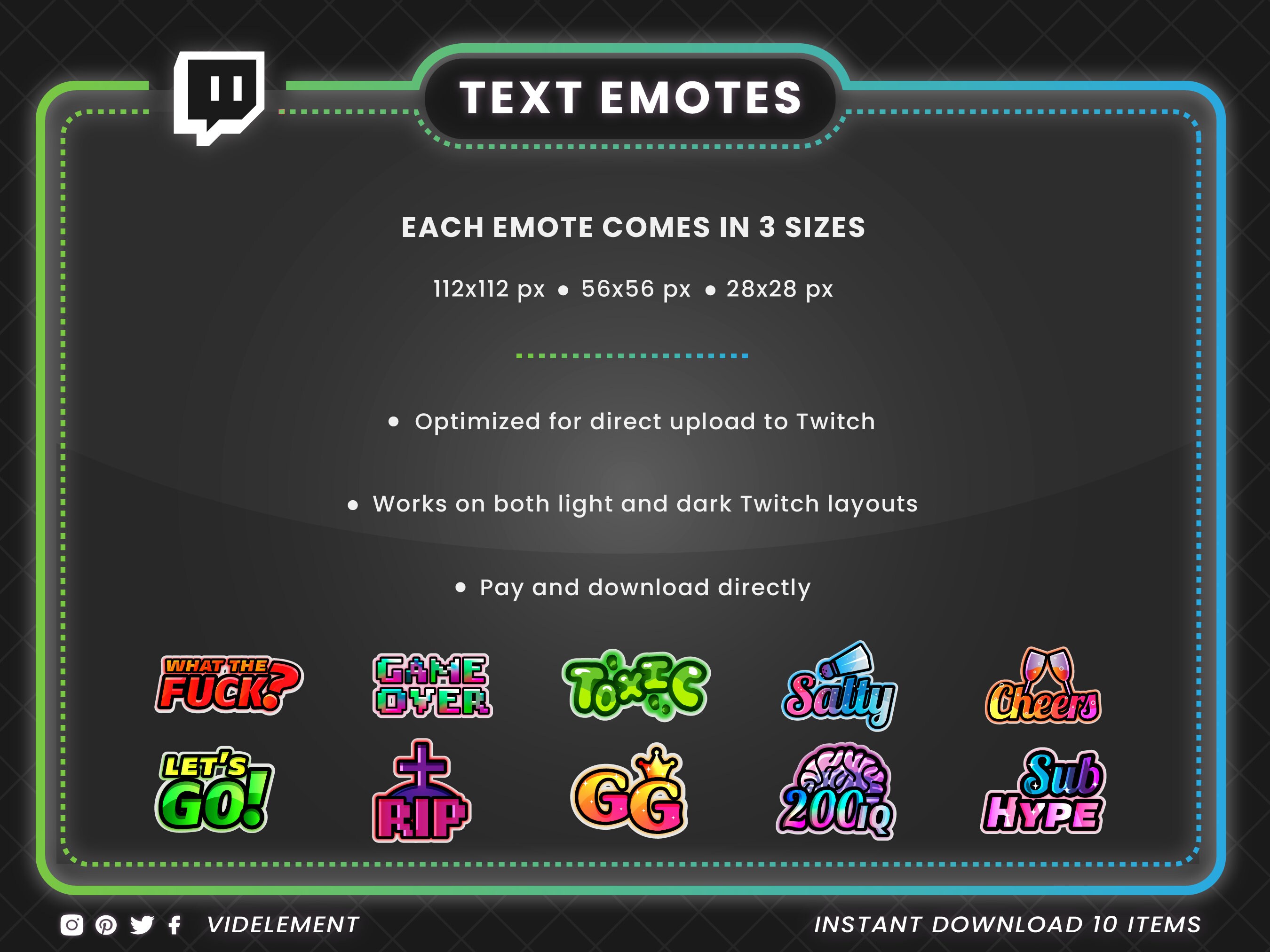 Twitch Text Emotes Emote Pack Text Emote Twitch Emote - Etsy Australia