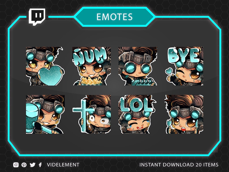 Twitch Emotes Discord Emotes Cute Emotes Neon Emotes Anime - Etsy