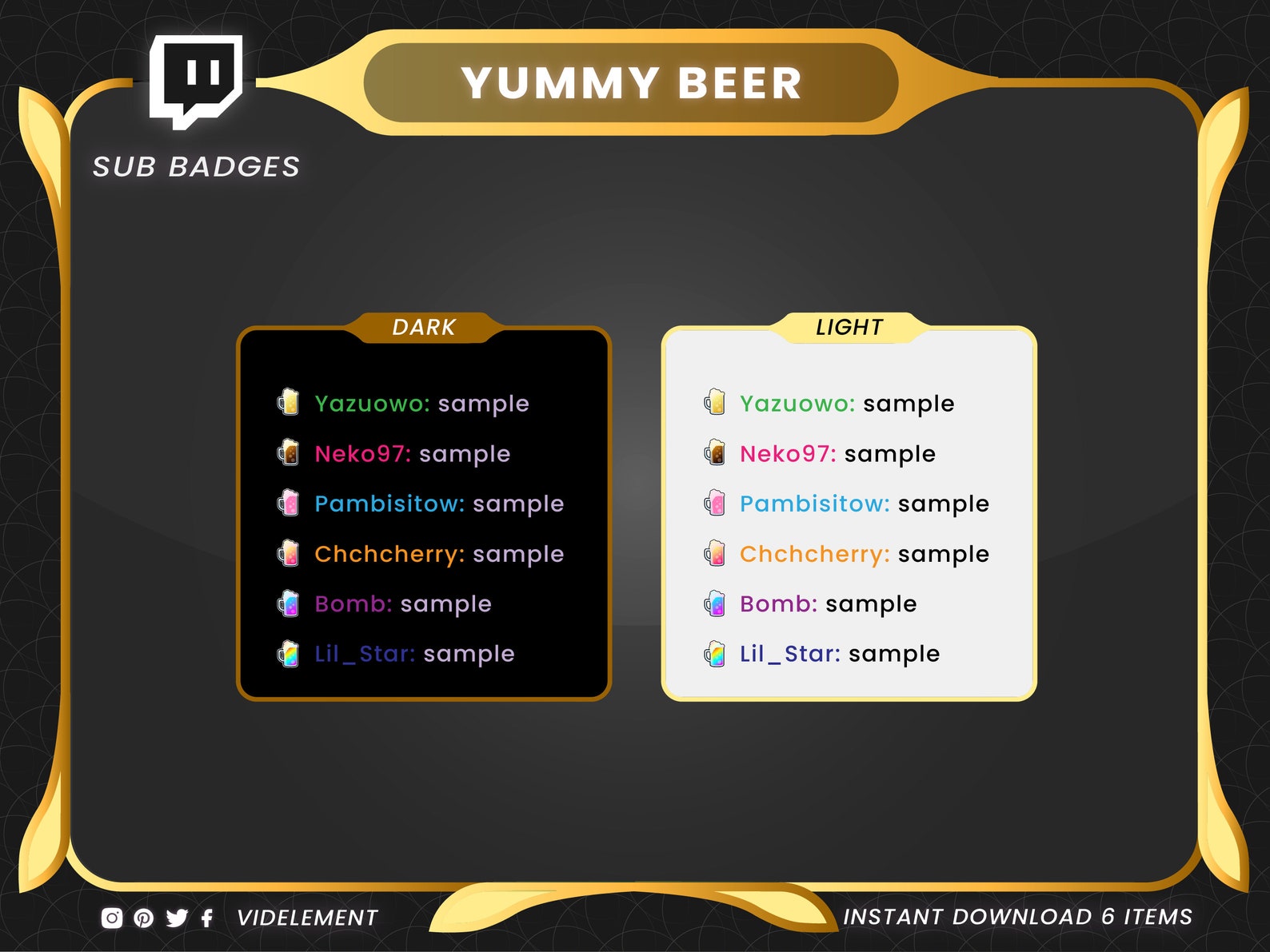 Beer Sub Badges Twitch Sub Badges Twitch Badges Twitch Sub | Etsy