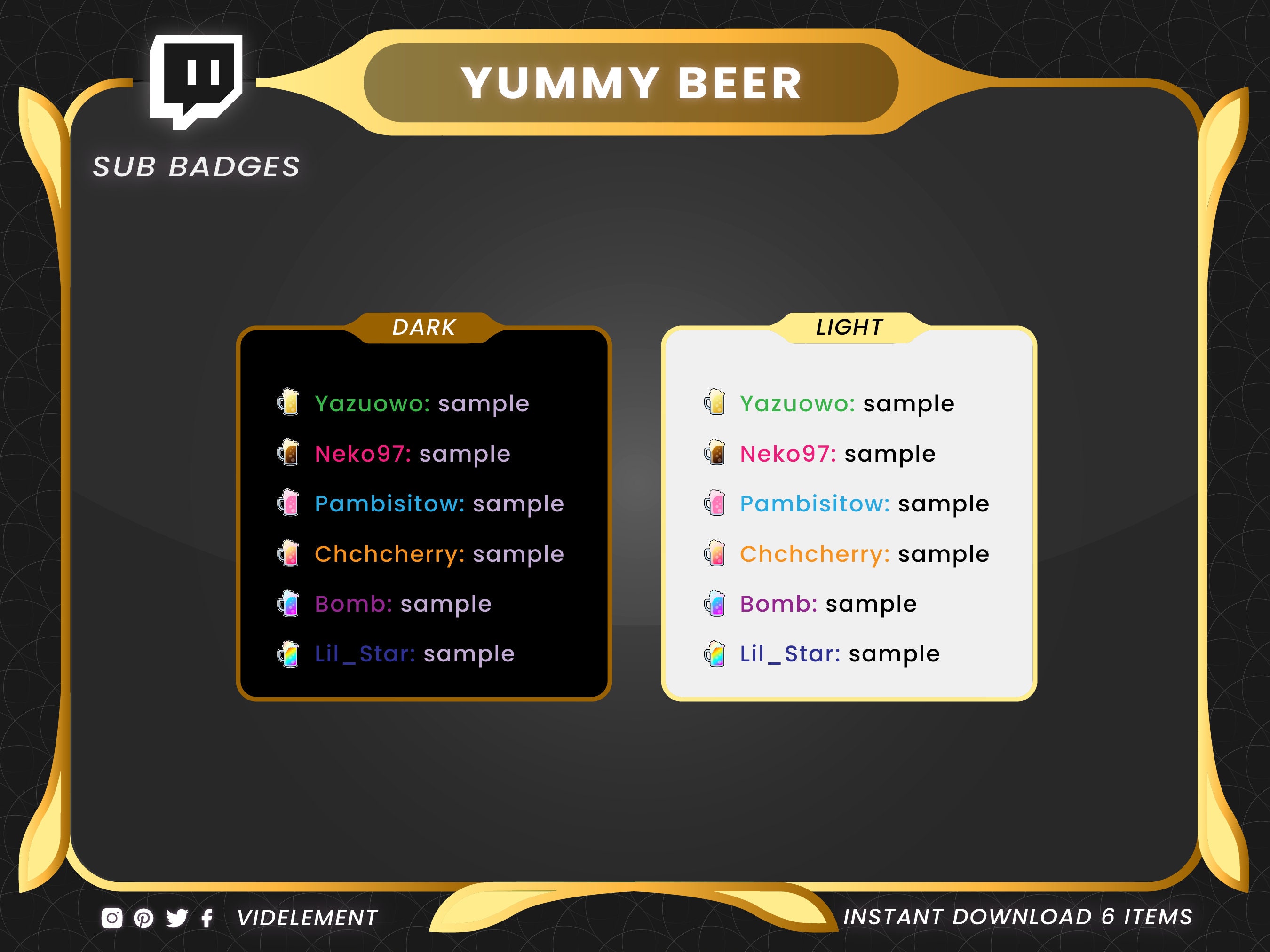 Beer Sub Badges, Twitch Sub Badges, Twitch Badges, Twitch Sub Badge ...