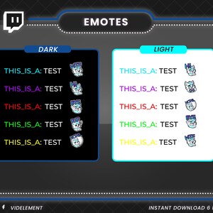 6 Chibi Wolf Emotes: Hi Emote, GG Emote, RIP Emote, WTF Emote, Howl ...