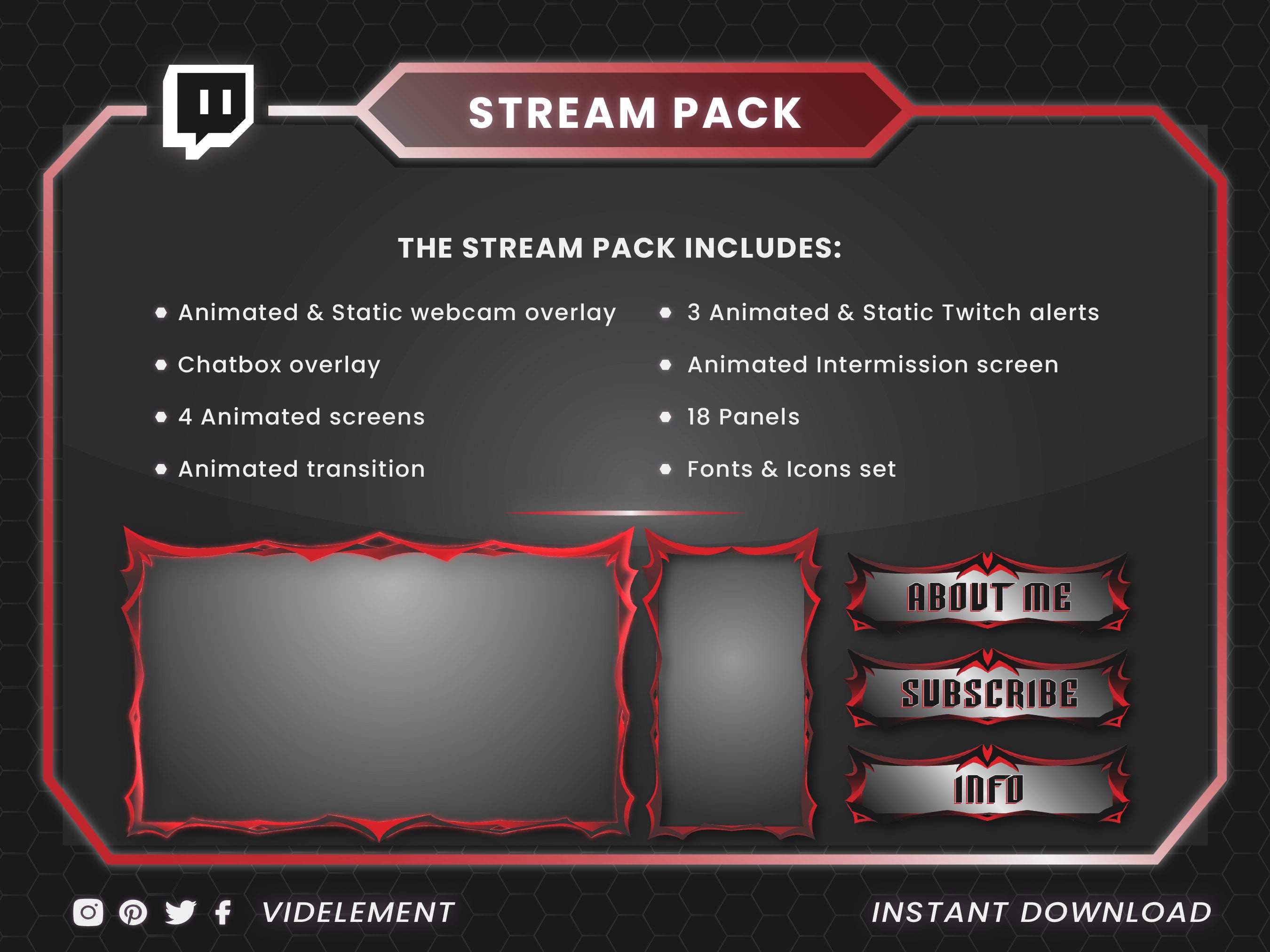 Bat Stream Pack Animated Webcam Overlay Twitch Panels - Etsy Australia