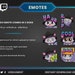 Sorcerer's Whiskers: 20 Chibi Cat Emotes White & Purple Fur With Wizard ...