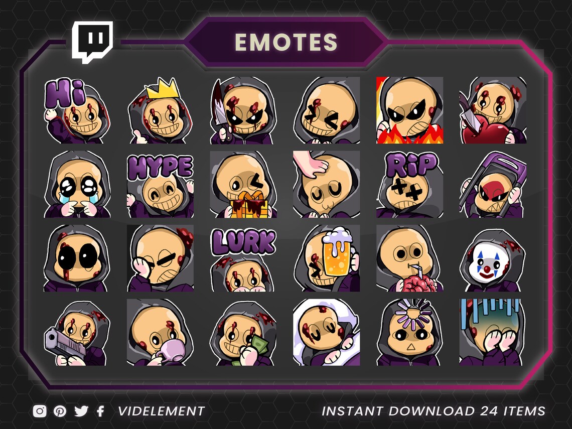 Twitch Emotes Twitch Sub Emotes Discord Emotes Text Emotes - Etsy