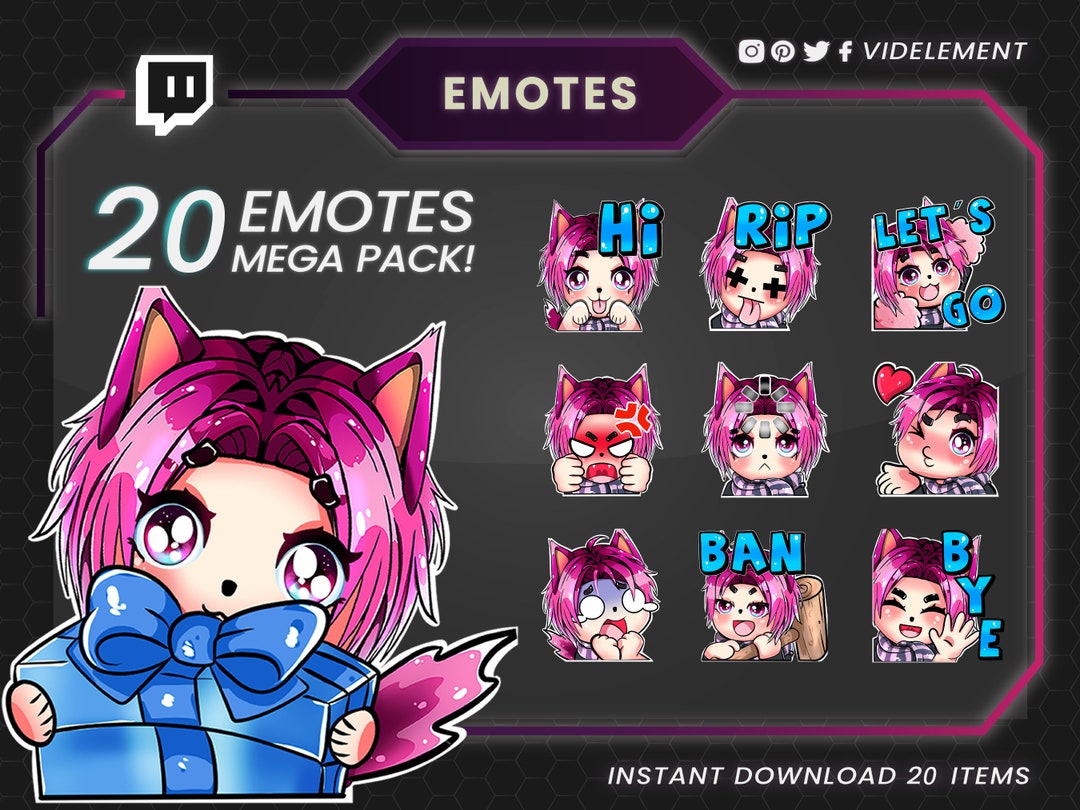 Twitch Emotes, Discord Emotes, Twitch Sub Emotes, Cute Emotes, Text ...