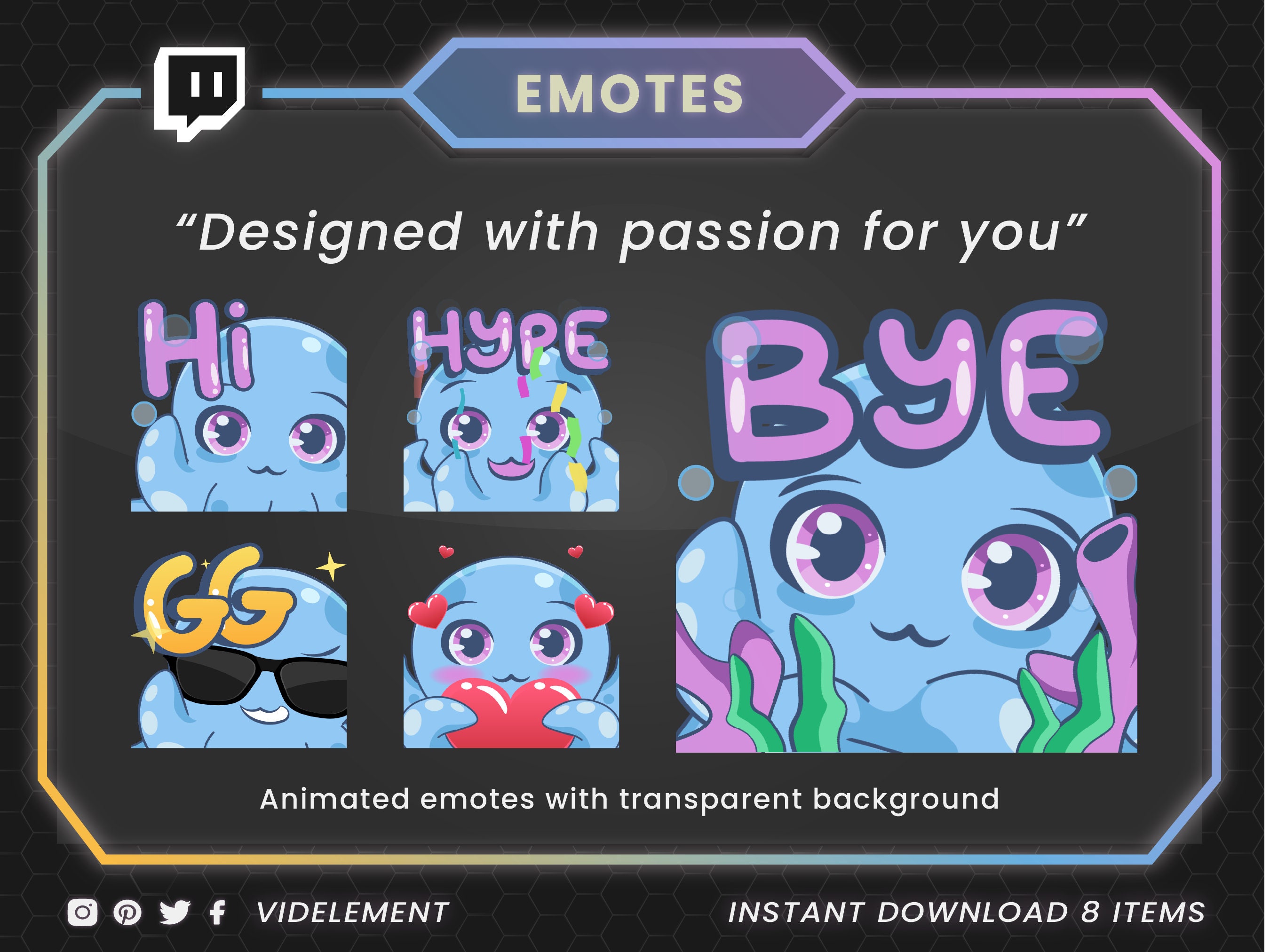 Animated Emotes Twitch Emotes Discord Emotes Twitch Sub - Etsy UK