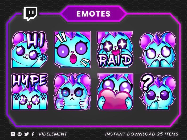 Twitch Emotes Twitch Cute Emotes Discord Emotes Twitch Sub - Etsy UK