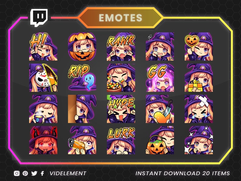 Twitch Emotes, Twitch Sub Emotes, Discord Emote, Witch Emotes ...