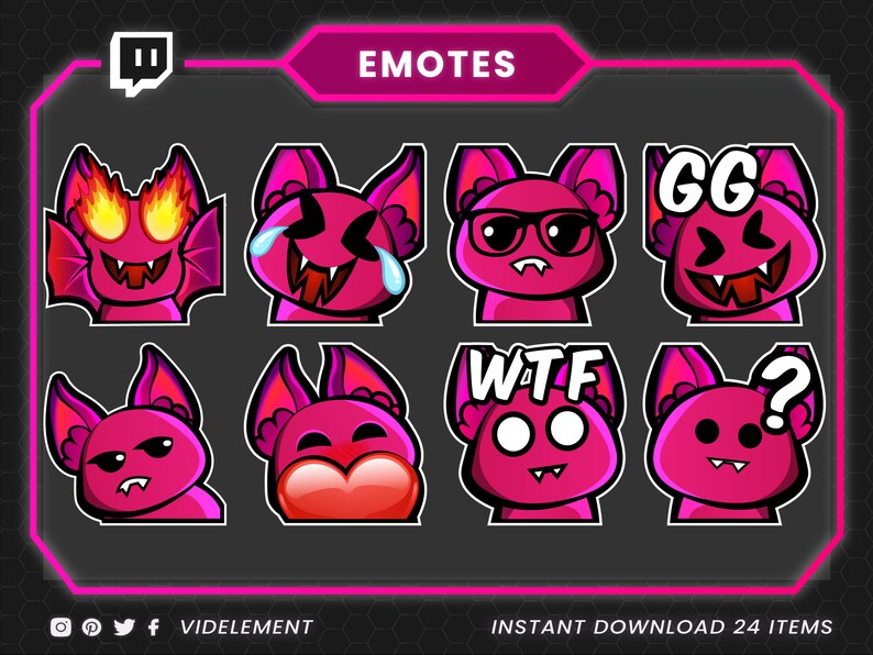 Twitch Emotes Twitch Sub Emote Discord Emote Text Emote - Etsy