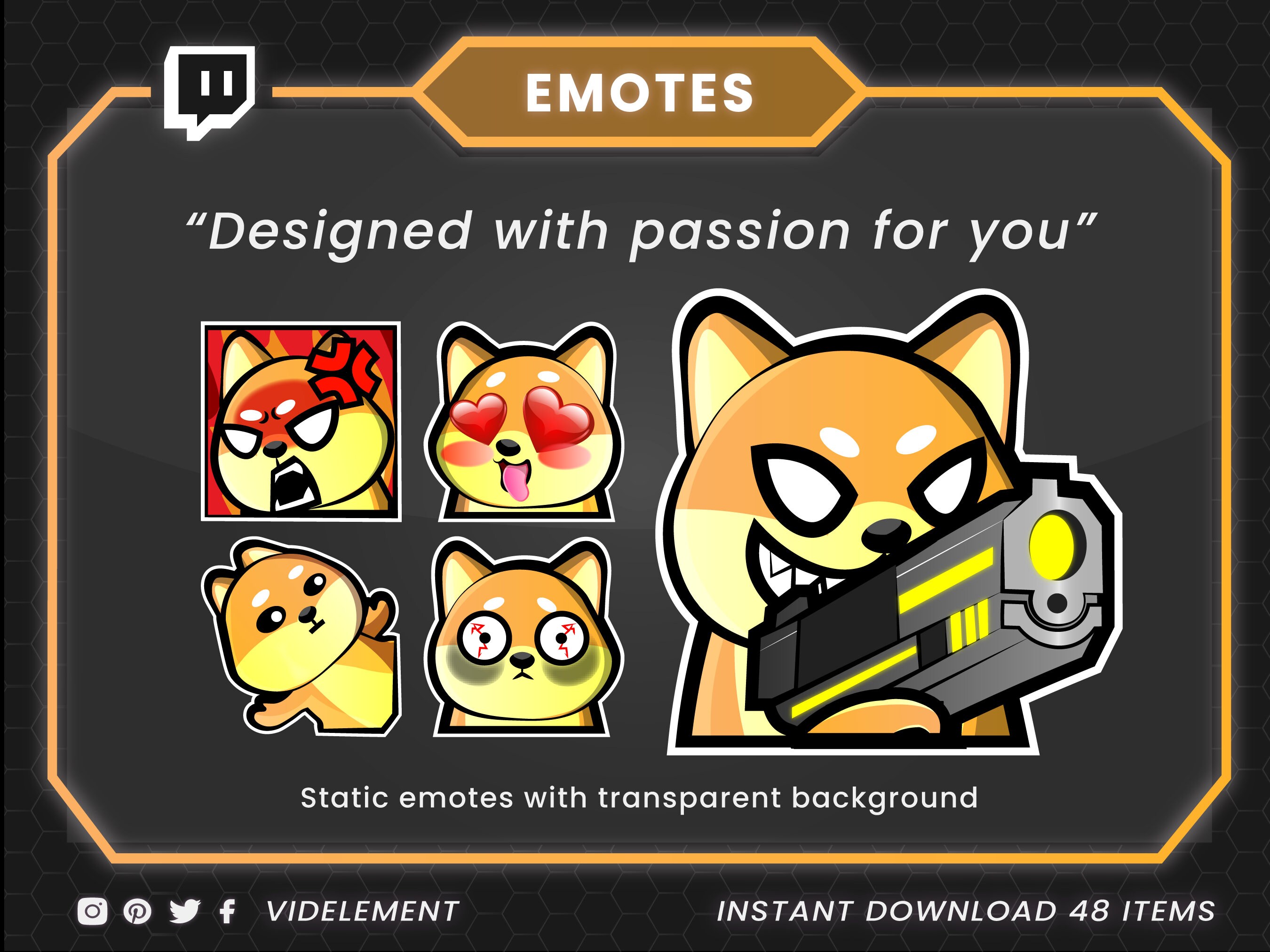 48 Twitch Emotes Twitch Sub Emotes Discord Emote Text - Etsy Hong Kong