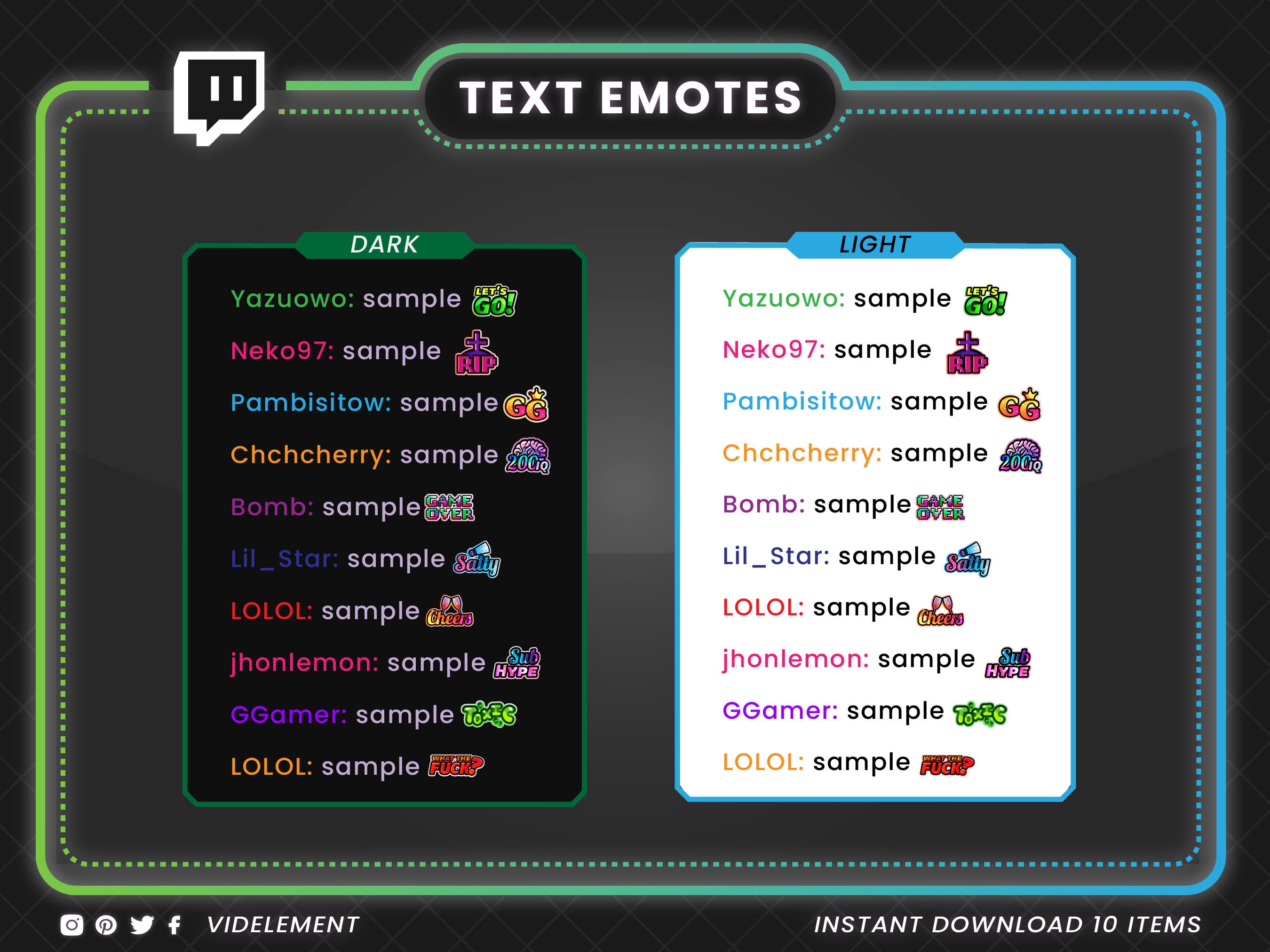 Twitch Text Emotes Emote Pack Text Emote Twitch Emote - Etsy Australia