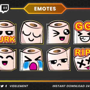 Toilet Paper Emotes, Twitch Emotes, Emotes Twitch, Discord Emotes, Cute ...