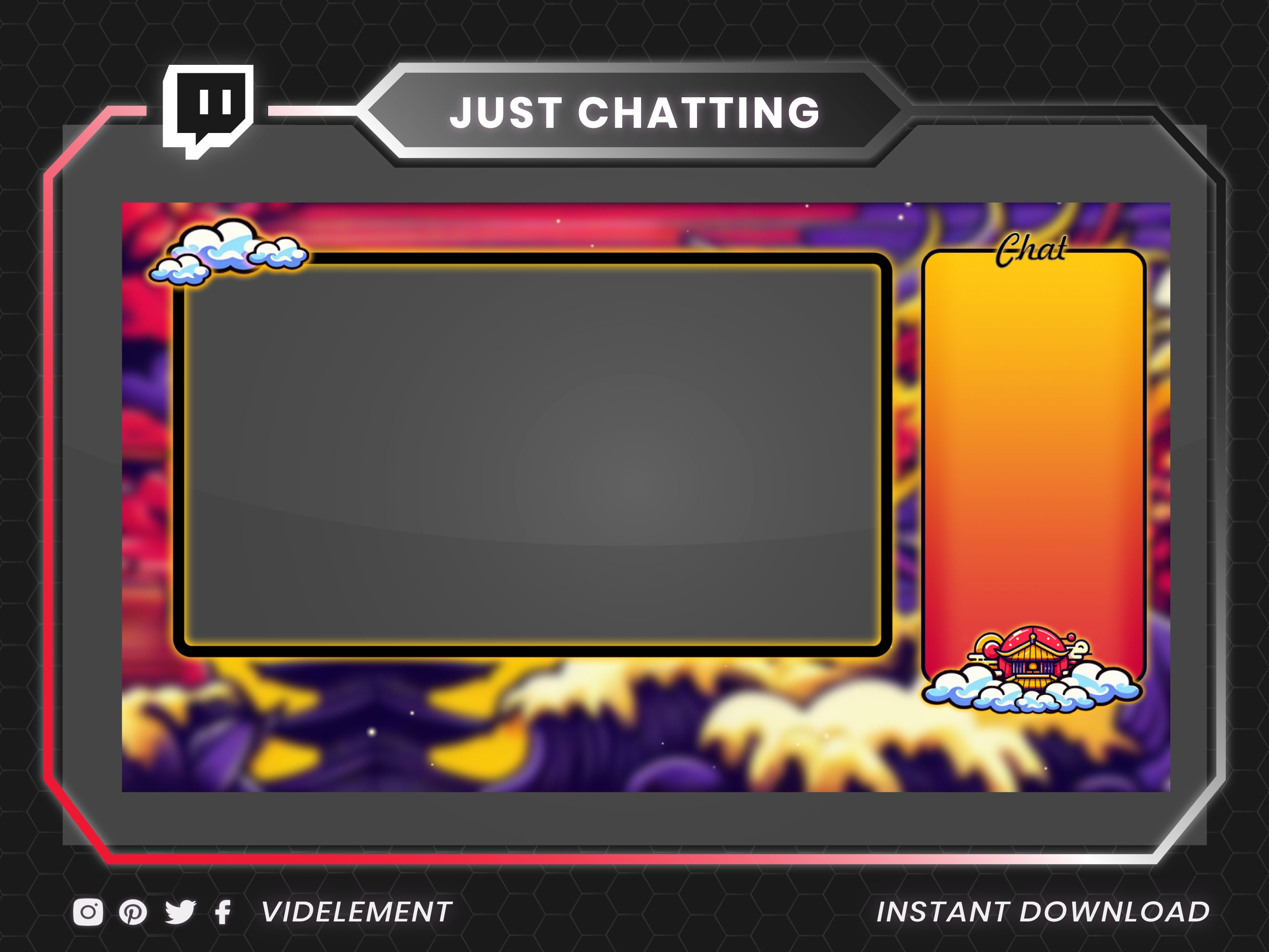 Chibi Samurai Stream Pack – Animated Twitch Emotes & Sakura Overlay for ...