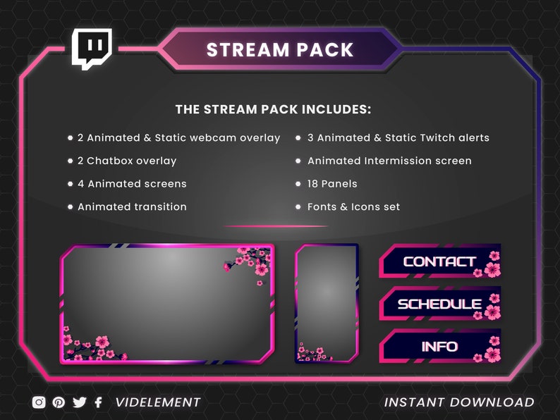 Stream Overlay Stream Package Stream Transition Stream - Etsy