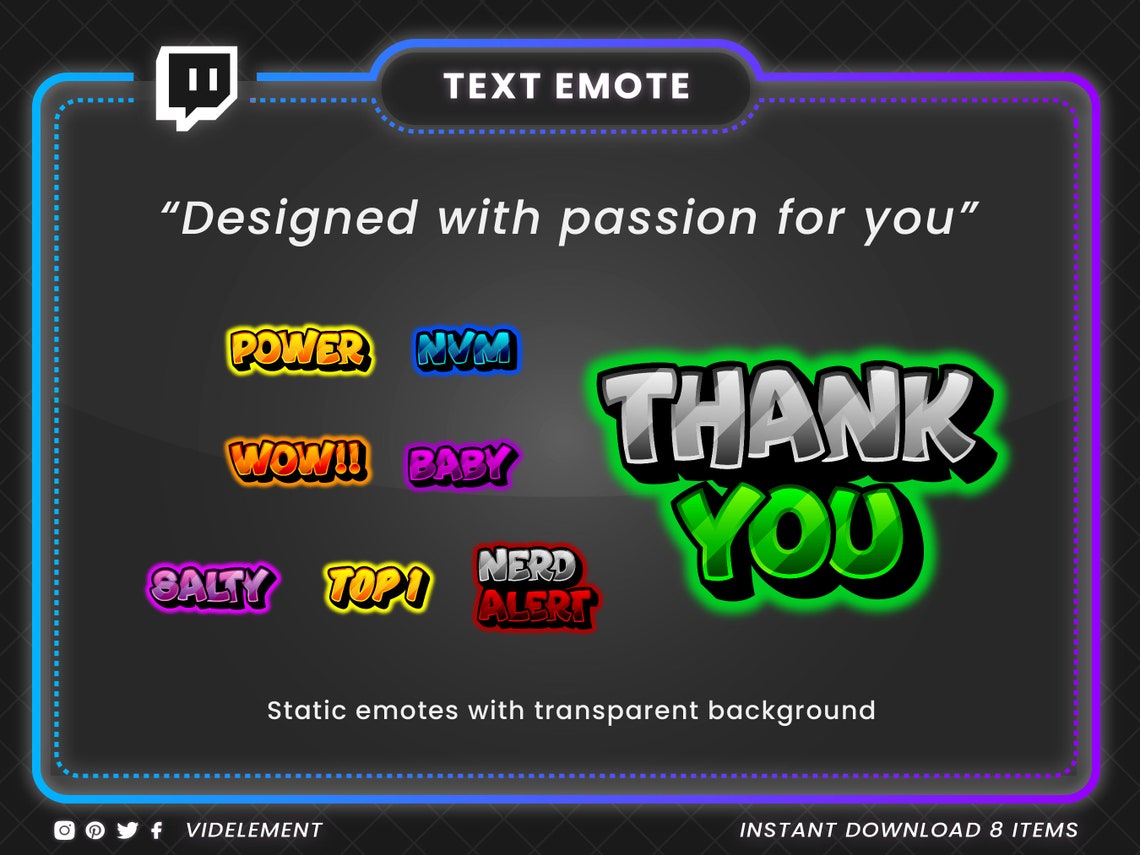 Twitch Text Emote Text Emotes Twitch Emotes Discord Emote - Etsy