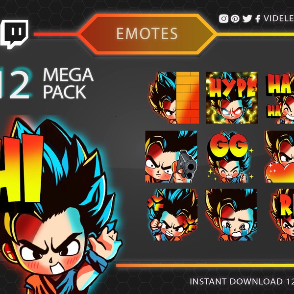 Dragon Ball Twitch Emotes - Etsy