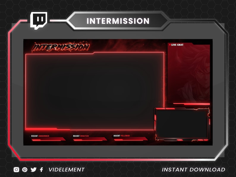 Anime Stream Bundle (250+ Assets): Animated Overlay Pack, Emotes ...