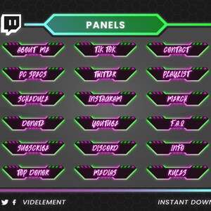 Twitch Overlays, Stream Overlay, Animated Webcam, Twitch Panels, Twitch ...