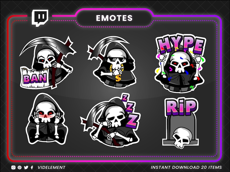 Twitch Emotes Twitch Sub Emotes Discord Emote Text Emotes | Etsy