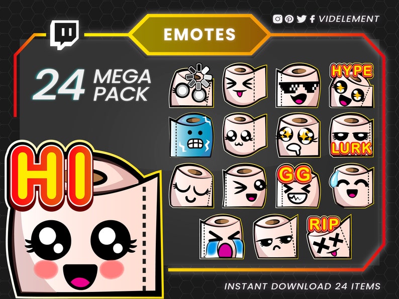 Toilet Paper Emotes Twitch Emotes Emotes Twitch Discord - Etsy Australia