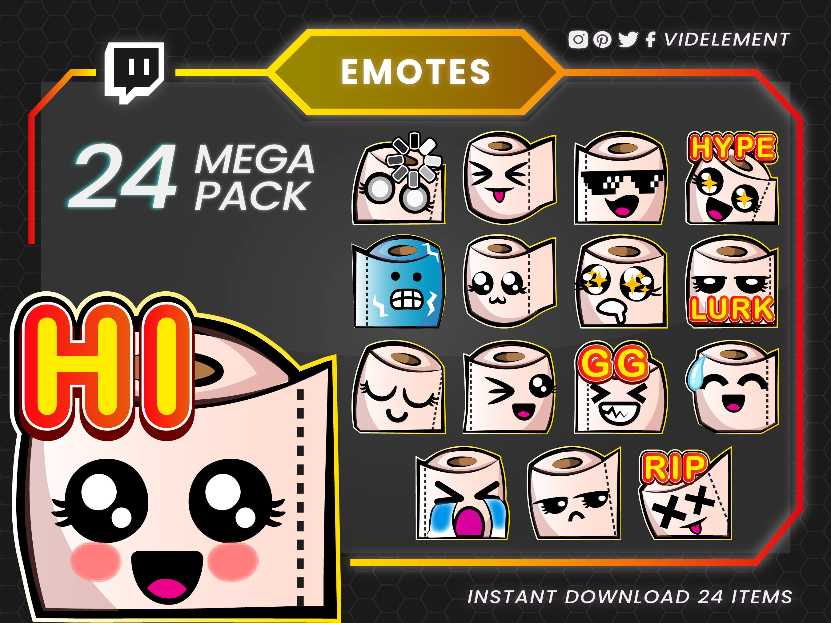 Toilet Paper Emotes Twitch Emotes Emotes Twitch Discord - Etsy