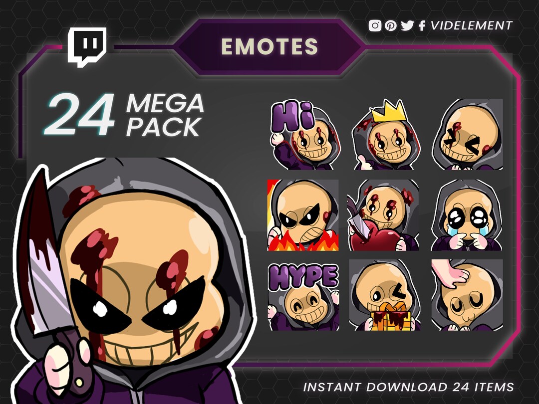 Twitch Emotes, Twitch Sub Emotes, Discord Emotes, Text Emotes, Hood ...
