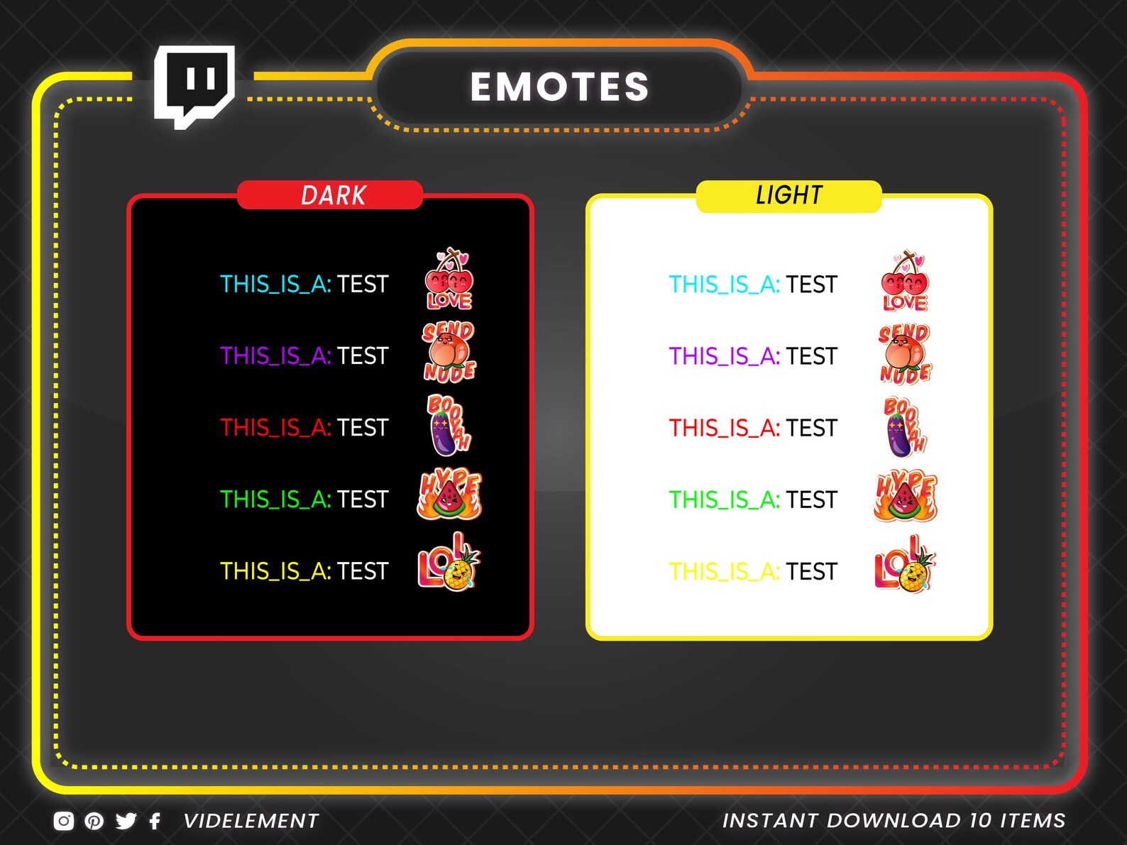 10 Twitch Emotes Twitch Text Emote Text Emotes Discord - Etsy
