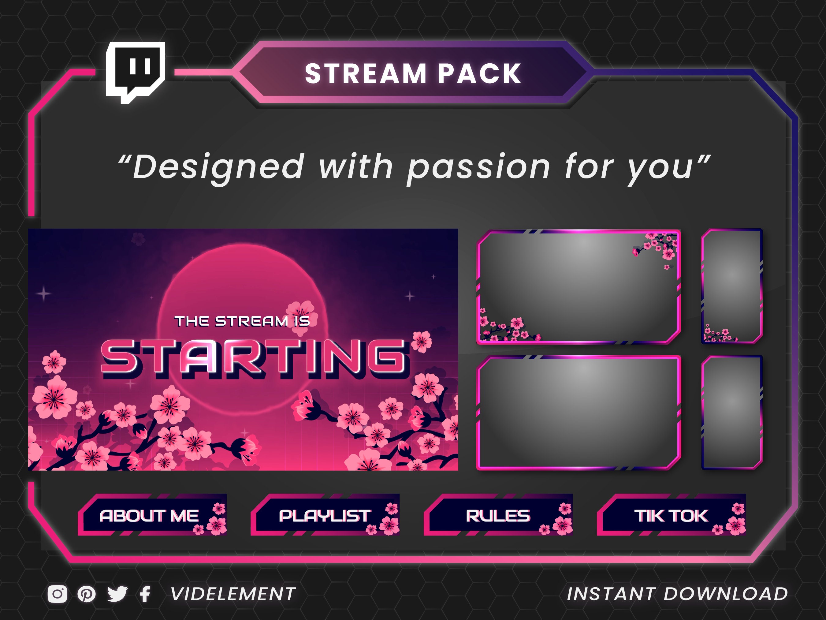 Stream Overlay Stream Package Stream Transition Stream - Etsy