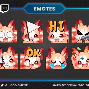 20 Kawaii Twitch Sub Emotes - Charming Chibi Squirrel Emotes for ...