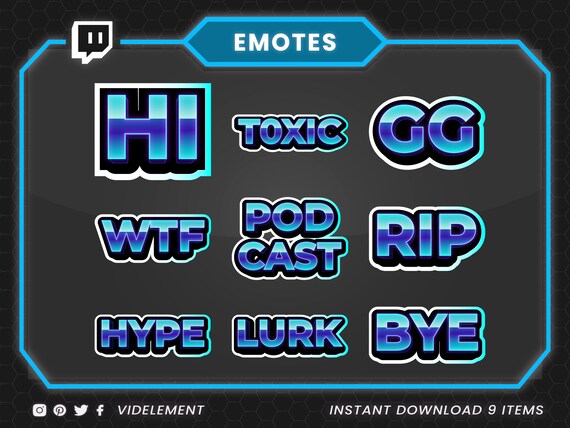 Twitch Text Emote Text Emotes Twitch Emotes Discord Emotes - Etsy