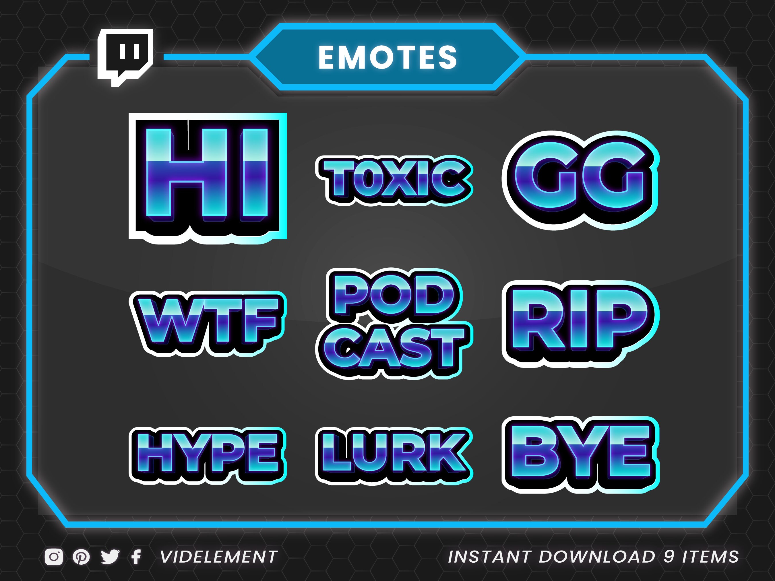 Twitch Text Emote, Text Emotes, Twitch Emotes, Discord Emotes, Hi Emote ...