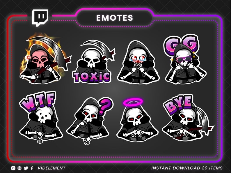 Twitch Emotes Twitch Sub Emotes Discord Emote Text Emotes | Etsy