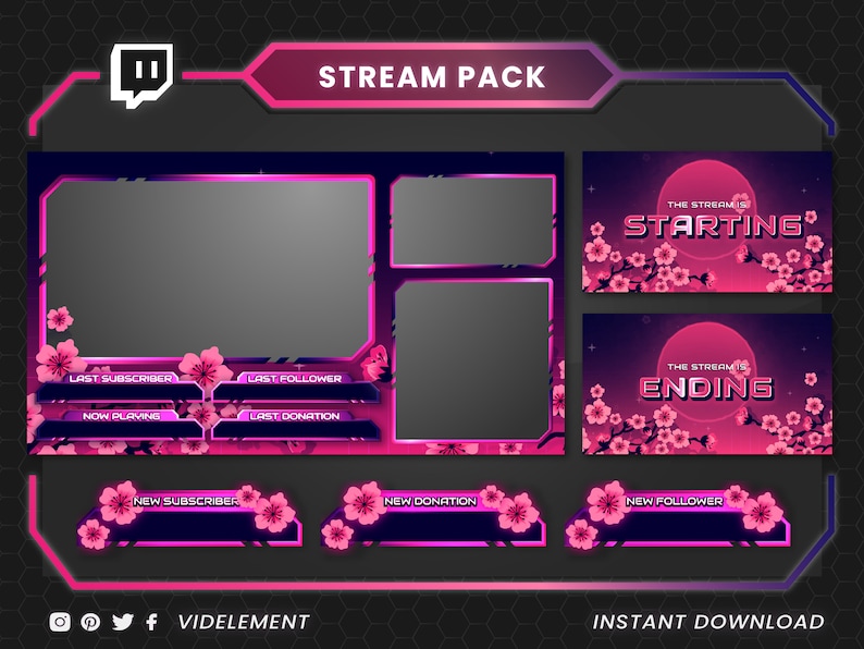 Stream Overlay Stream Package Stream Transition Stream - Etsy