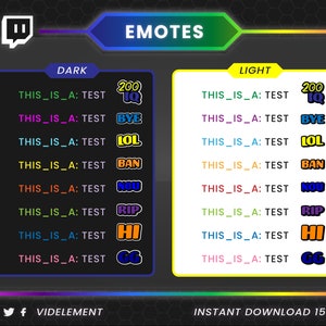 Twitch Emote Pack | Twitch Text Emotes, Twitch Hi Emote, Twitch GG ...