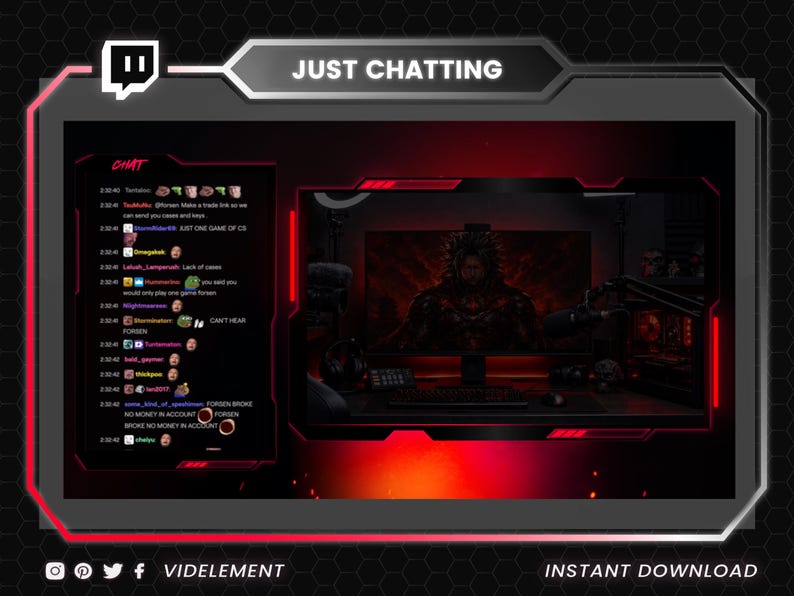 Twitch Stream Package, Animated Overlay Bundle, 300+ Stream Assets ...