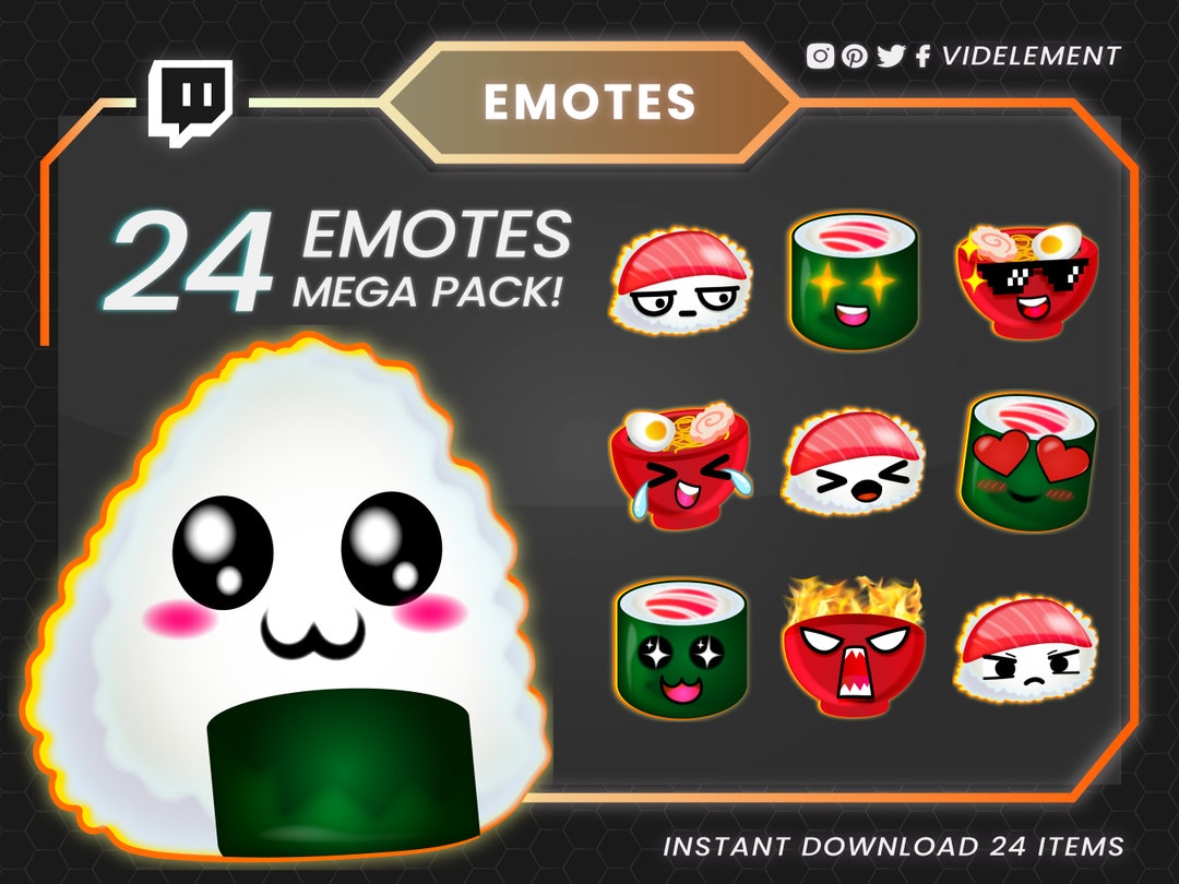 Sushi Emotes, Twitch Emotes, Twitch Sub Emotes, Discord Emotes, Soup ...