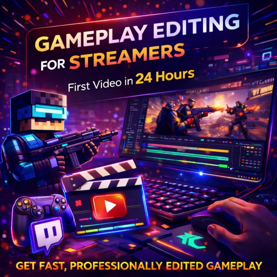 Video Editing for Streamers, Twitch Stream, Youtube, Tiktok Clips ...