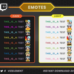 Blue-haired Gamer Boy Emotes - Pack of 24 Anime Style Twitch Emotes - Etsy