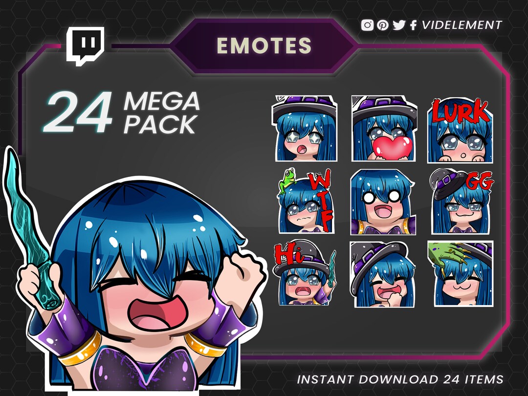 Twitch Emotes, Twitch Sub Emotes, Discord Emotes, Text Emotes, Witch ...