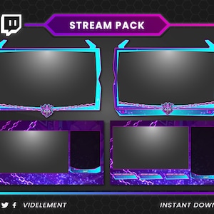Stream Pack, Twitch Overlays, Twitch Emotes, Twitch Sub Badges, Twitch ...