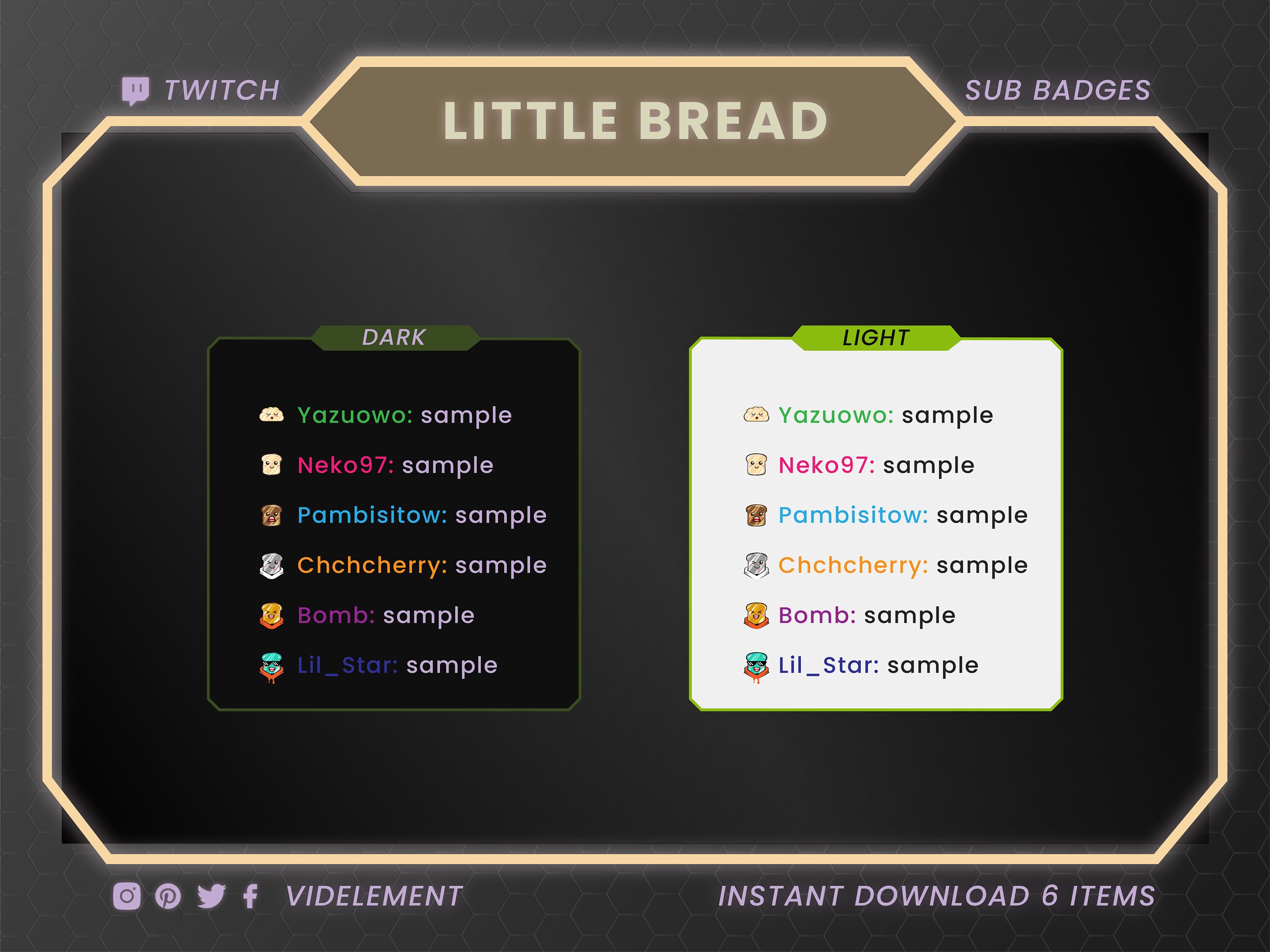 Bread Sub Badges Twitch Sub Badges Twitch Badges Twitch Sub - Etsy