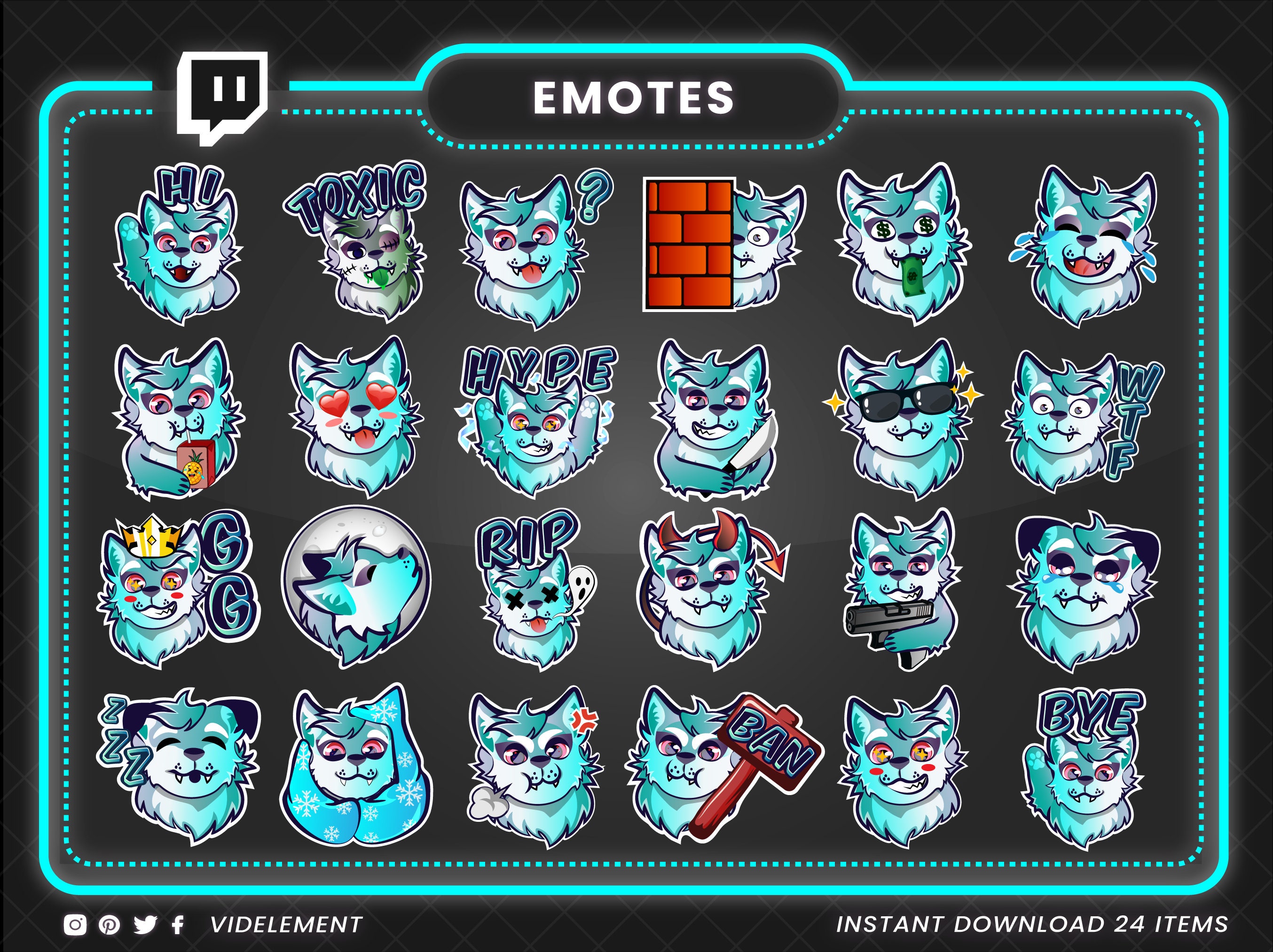 Twitch Emotes Twitch Sub Emotes Discord Emotes Text Emotes - Etsy